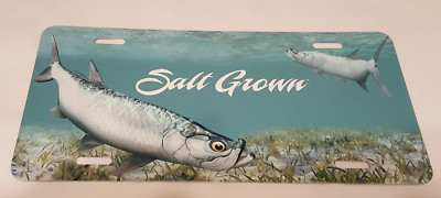 Salt grown saltwater Tarpon flats fishing license plate ultra detail | eBay