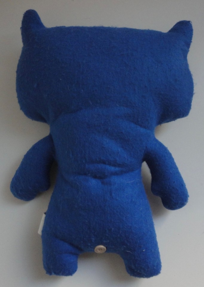 Fuggler Ugly Monster Blue Lil Demon Plush 12" Scary Teeth with Rear ...