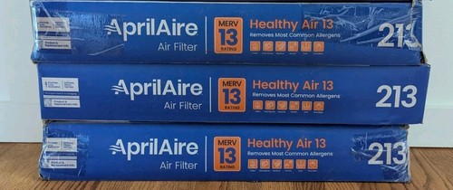 3 Pack Genuine OEM AprilAire 213 Replacement Pleated Air Filter - Brand ...