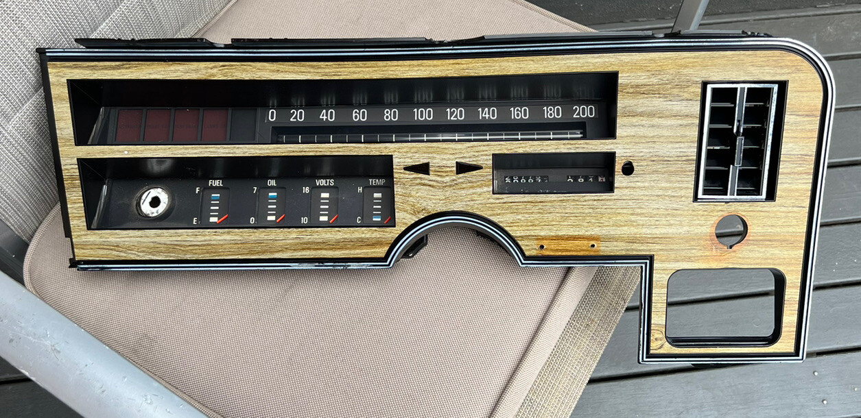 FORD 1976-79 P6 LTD MONARCH-TOWN CAR GENUINE INSTRUMENT CLUSTER & DASH ...