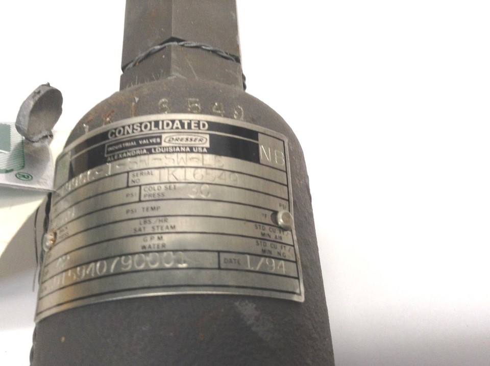 Consolidated Dresser Valves 1996C-1-SW-SW-LS 30 PSI, 40 GPM Safety ...