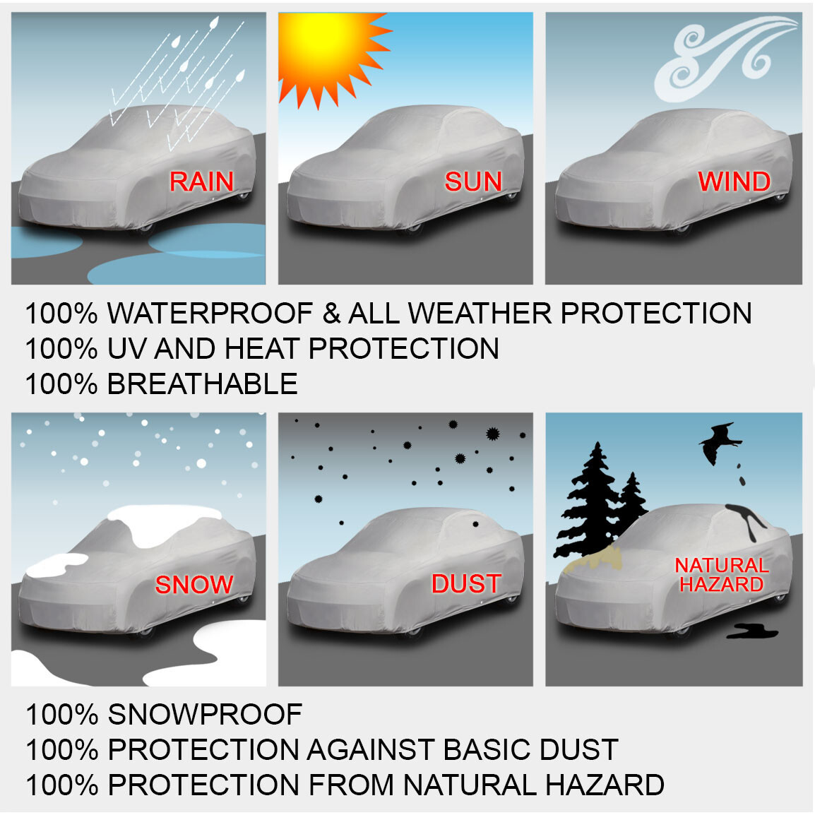 CAR COVER - Custom Fit Platinum Outdoor Weather Protection *Lifetime ...
