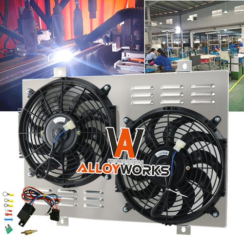 Electric Radiator Fan+Aluminum Shroud Kit For Ford Mustang Mercury ...