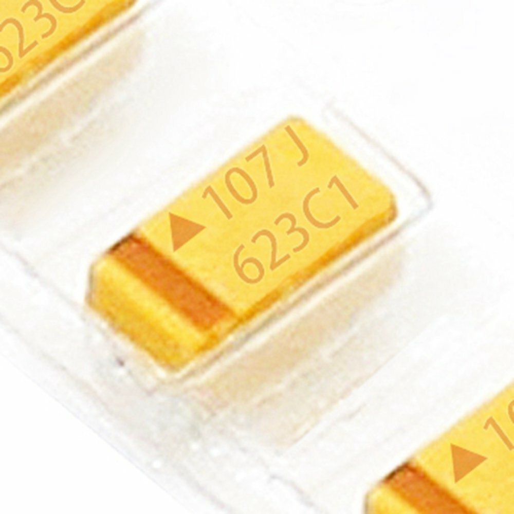 10PCS 6.3V 100UF 107J TAJA107K006RNJ A case ±10% 1206 SMD Tantalum ...