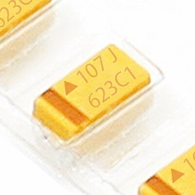 10PCS 6.3V 100UF 107J TAJA107K006RNJ A case ±10% 1206 SMD Tantalum ...