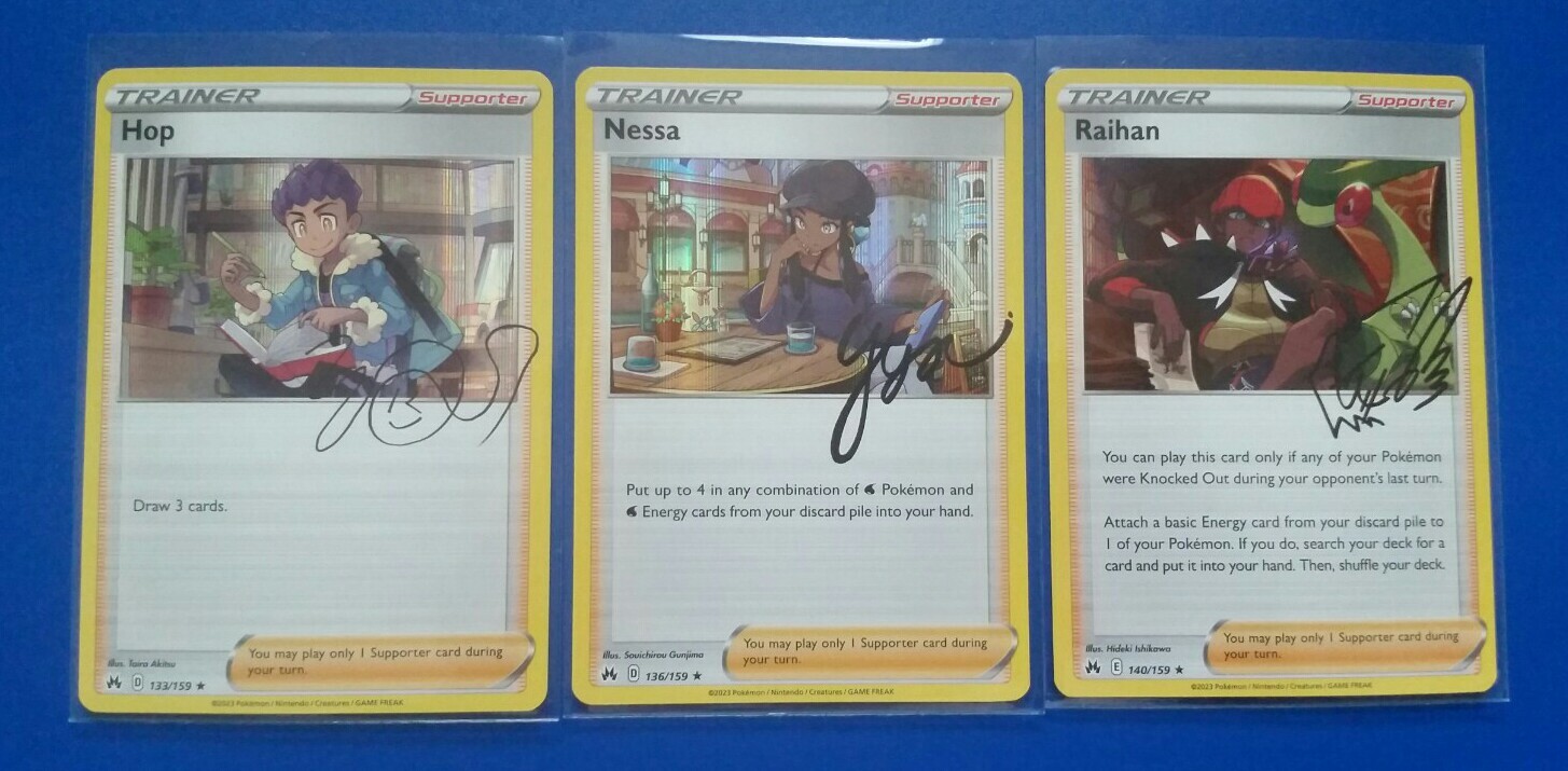 3x Pokémon TCG Crown Zenith: Hop (133/159), Nessa (136/159), & Raihan ...