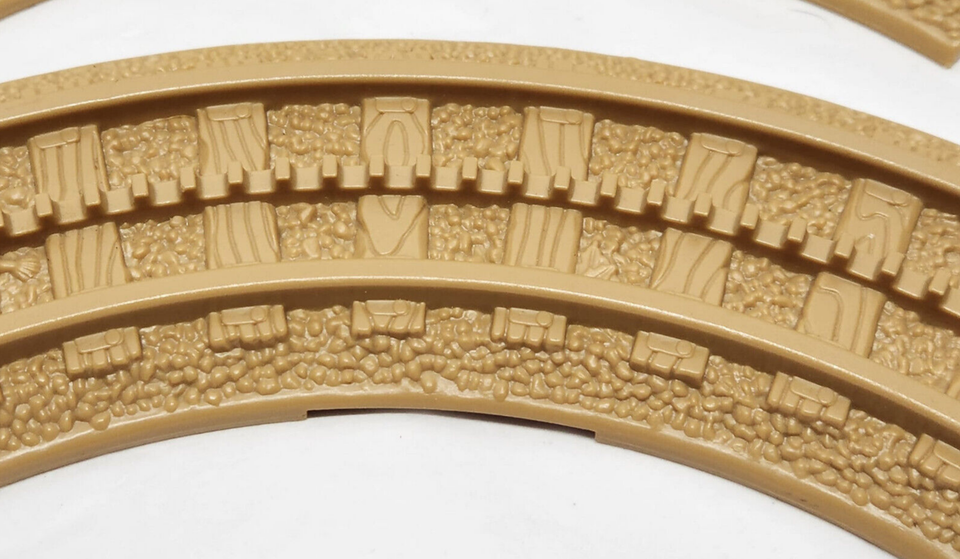 Fisher Price Geo-Trax Trains Railway Railroad Brown Curved Tracks 4 ...