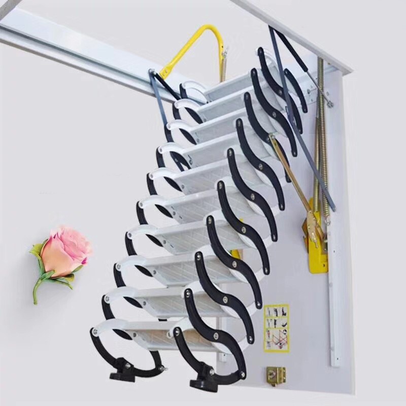Attic Ceiling Ladder Open Size 27.5x47.5in Folding Retractable Carbon ...