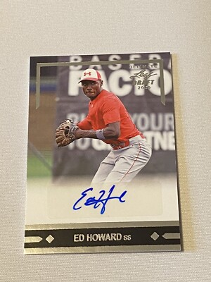 Ed Howard 2020 Leaf Gold Rookies Auto RC Chicago Cubs Autograph GLR-EH1 ...