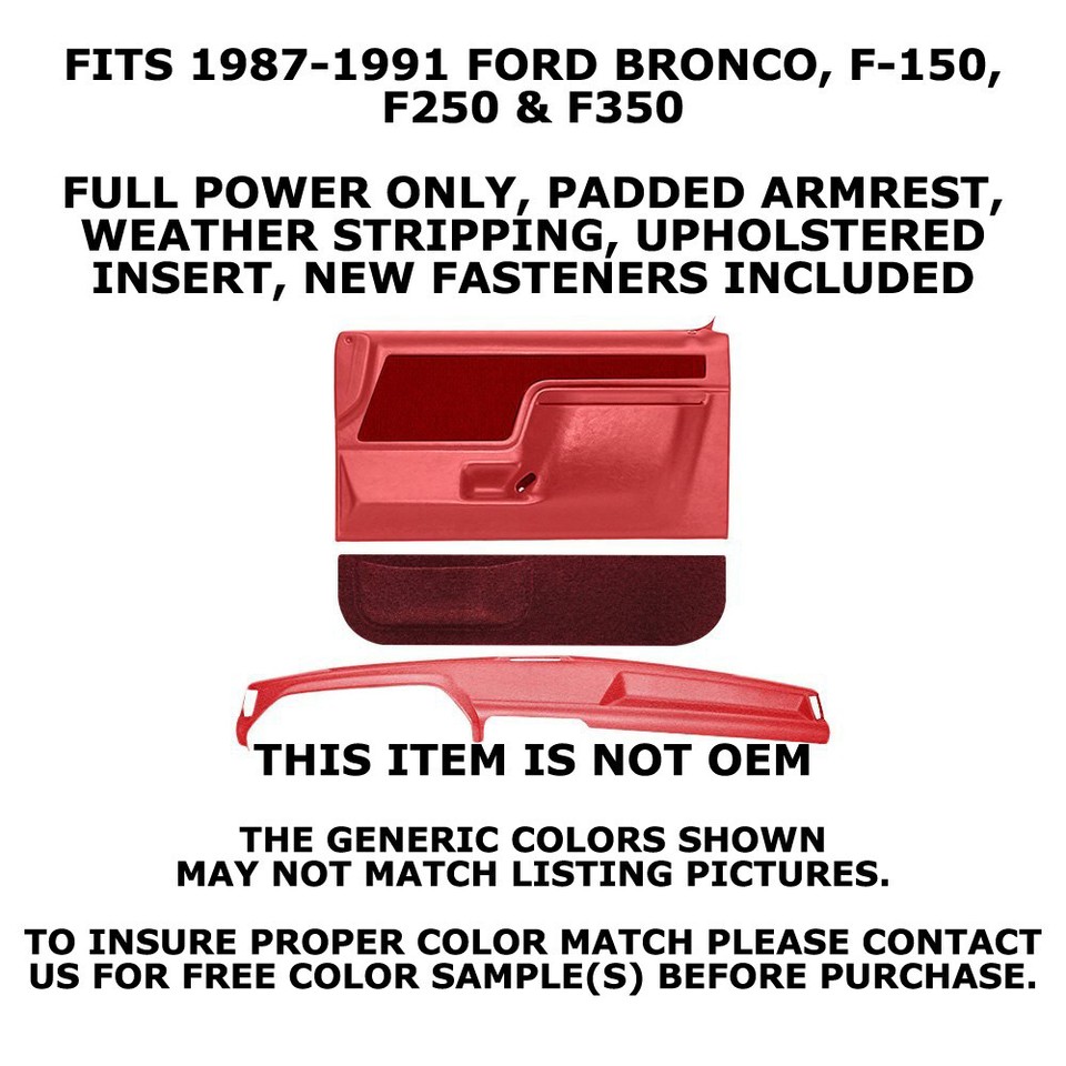 Coverlay 12-113CF for 87-91 Ford F-150 Red Interior Combo Kit Full ...