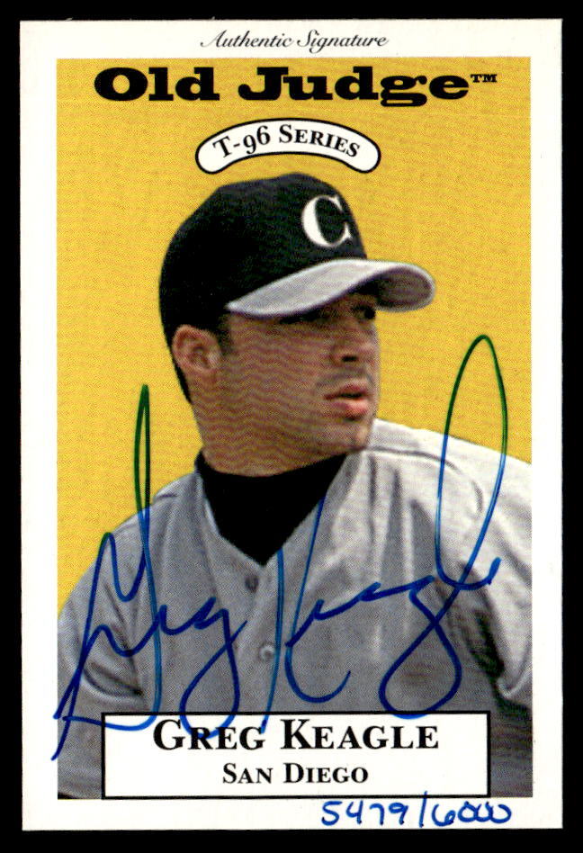 1996 Signature Rookies Old Judge #14 Greg Keagle Auto Rancho Cucamonga ...