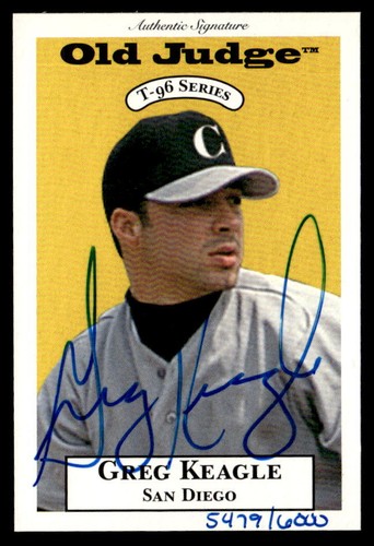 1996 Signature Rookies Old Judge #14 Greg Keagle Auto Rancho Cucamonga ...