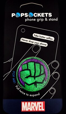 Authentic PopSockets Marvel Hulk Green PopSocket Pop Socket Phone ...