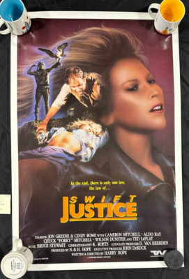 1989 Swift Justice Promo Movie Poster 27x41 Jon Greene/Cindy Rome (HYR ...
