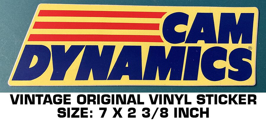 CAM DYNAMICS VINTAGE ORIGINAL VINYL STICKER DECAL - DRAG RACING - NHRA ...