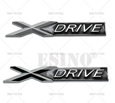 2pcs Matte Silver X-Drive Rear Emblem Badge Sticker For BMW XDrive ...