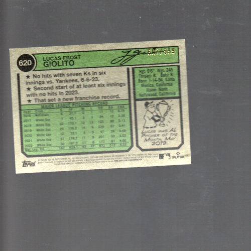 LUCAS GIOLITO 2023 HERITAGE CHROME REFRACTOR SP999 ANGELS | eBay