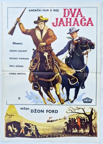 TWO RODE TOGETHER WESTERN RICHARD WIDMARK JAMES STEWART 1961 YU POSTER ...