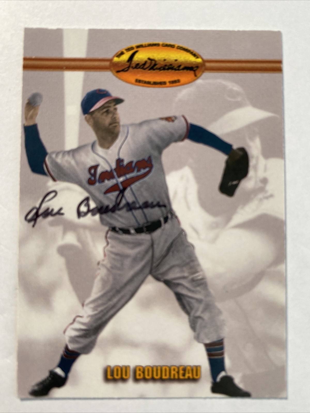 1993 Ted Williams Co. Lou Boudreau #32 AUTOGRAPHED Card - Cleveland ...
