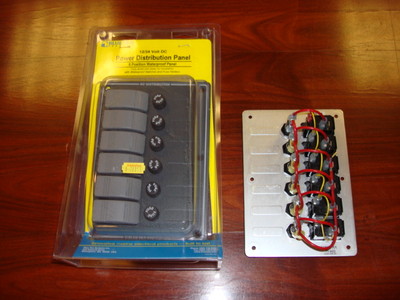 BLUE SEA 6 Switch Panel Water Proof Boat Marine Fuse Distribution ...