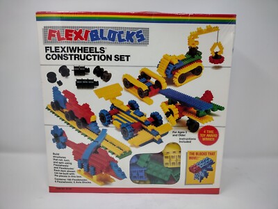 Vintage Flexiblocks Flexiwheels Construction Set | eBay