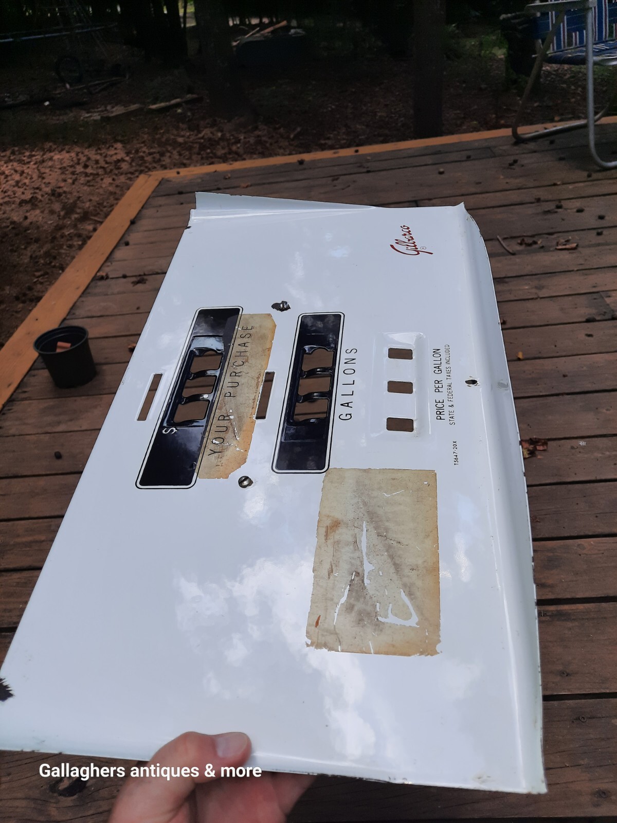 Antique Gilbarco Original Gas pump face plate Vintage Sign Part ...