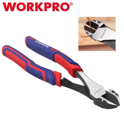 WORKPRO 8" High Leverage Diagonal Plier Heavy Duty Wire Cutters ...