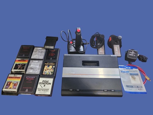 ATARI 7800 Pro System Console 10 Games & Controllers & Flight Stick ...