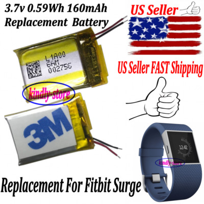 US Seller 160mAh Rechargeable Battery For Fitbit Surge Smart Fitness ...