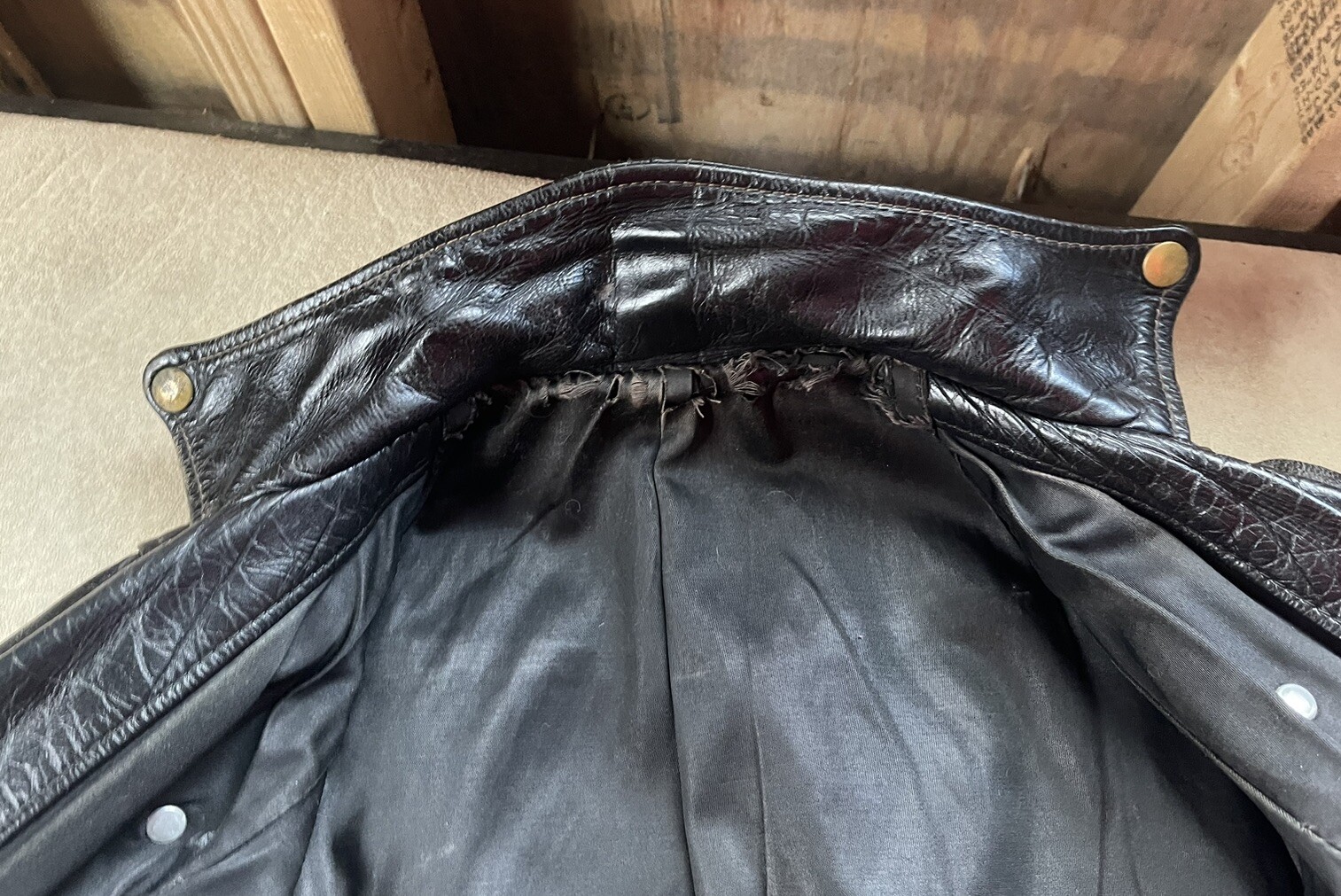 Vintage Langlitz Horsehide Leather Jacket 60s Moto Bi… - Gem