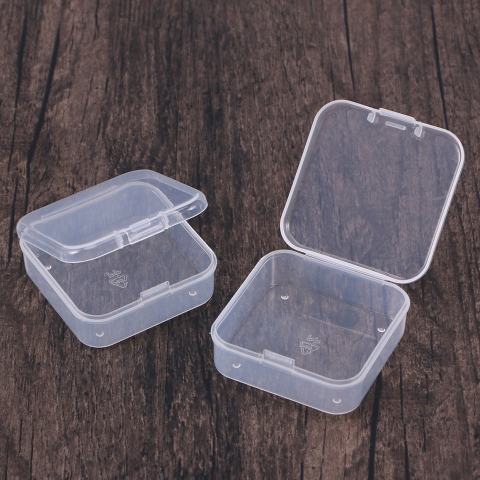 12 Pcs Transparent Plastic Storage Box for Jewellery Beads Rhinestone ...