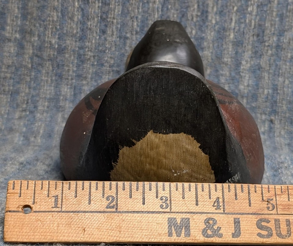 Vintage Duck Decoy Ruddy Hand Carved Signed Ron Fisher Wooden Folk Art ...