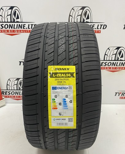 2 X 285 30 20 SONIX 99W XL 285/30ZR20 BRAND NEW AMAZING C & B RATED M+S ...