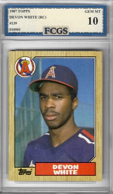 1987 Topps Devon White RC #139 Graded FCGS 10 GEM MINT | eBay