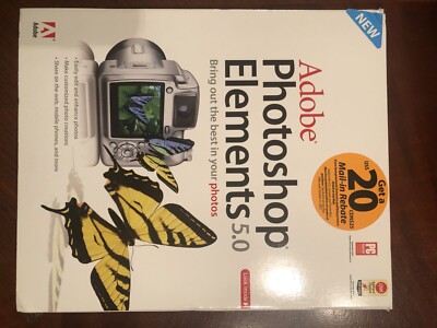 Adobe Photoshop Elements 5.0 - Win XP w/ Serial Number Software | eBay