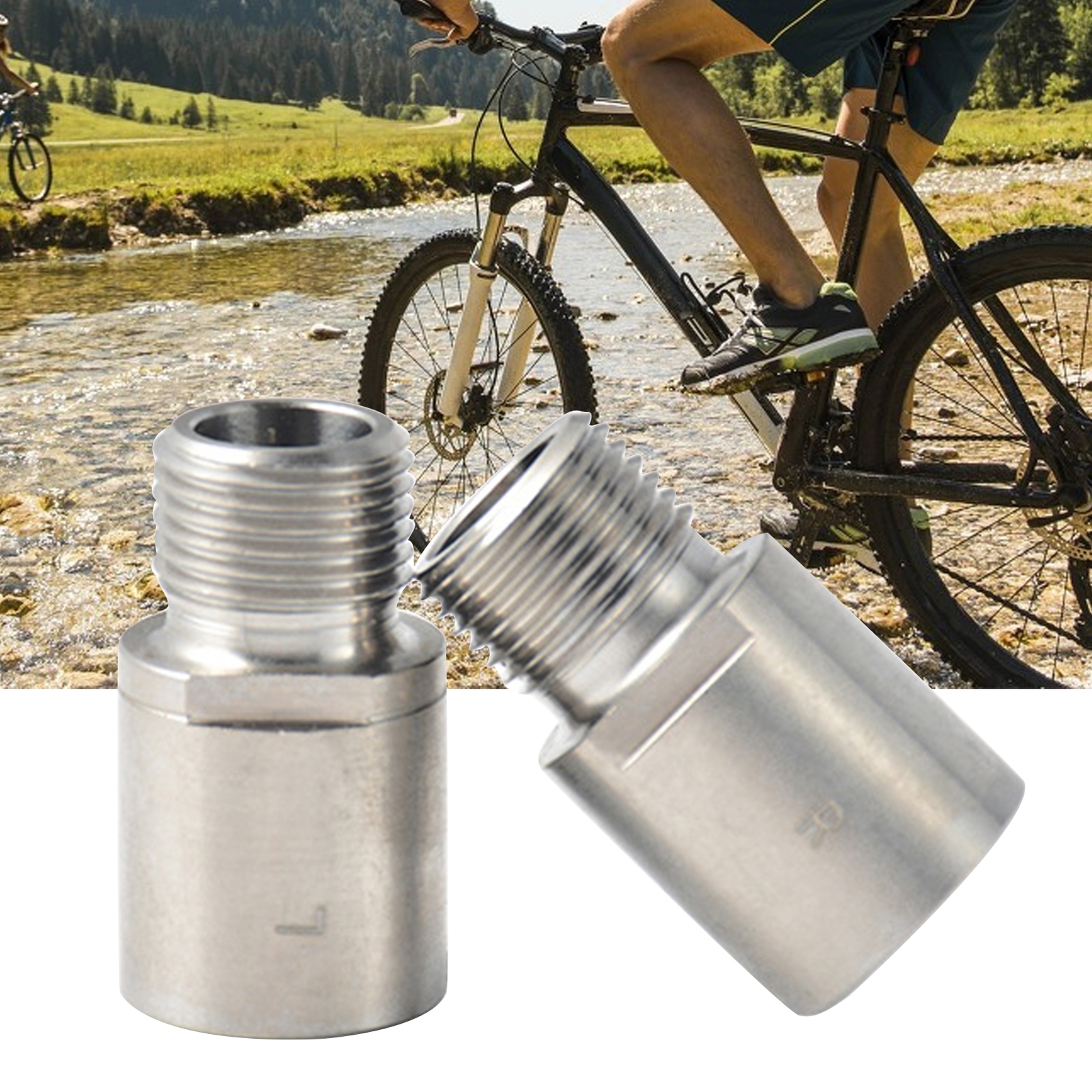 1pair Left Right Pedal Extenders Spacers Adapters Anti-rust Adapters ...