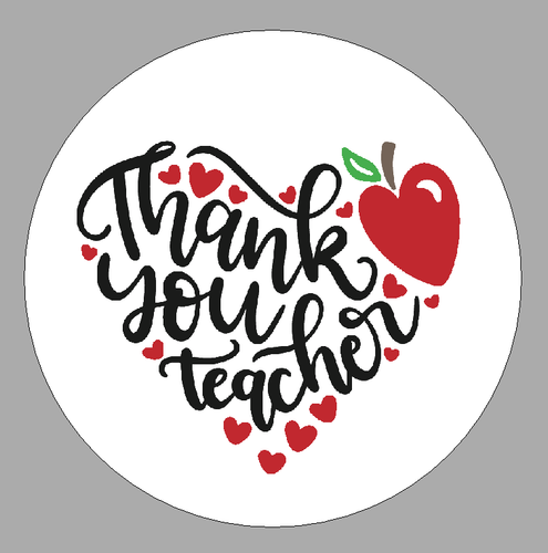 Circular Round Thank You Teacher Labels Fun Teacher Stickers For ...