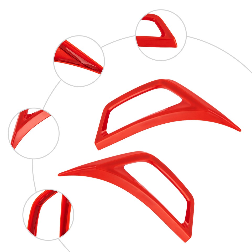 Car Fender Air Vent Outlet Cover Trim for Jeep Wrangler JL JT 2018+ Red ...