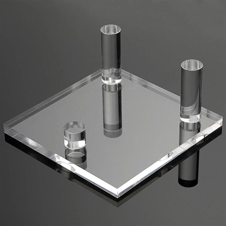 Acrylic Rock Display Stands Portable Mineral Holder Transparent Rock ...