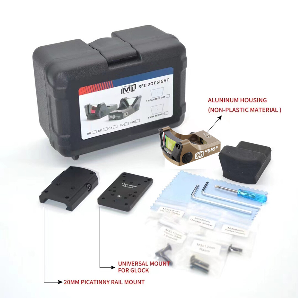 Tactical M1 Red Green Dot Sight 3.5 MOA Reflex Sight Holographic Glock ...