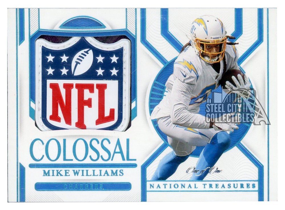 Mike Williams 2020 Panini National Treasures NFL Shield Patch Card #CM ...