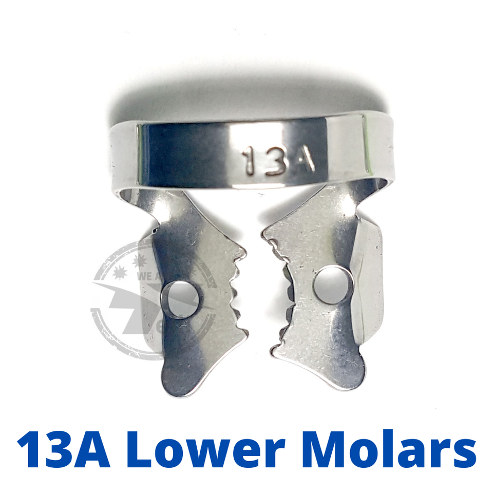 20-Pack Molar Rubber Dam Clamps: 10x #12A & 10x #13A Endodontic Dental ...