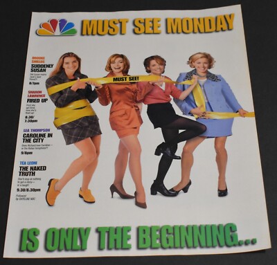 1997 Print Ad Sexy Heels Long Legs Fashion Lady Blonde NBC TV Skirt Art ...