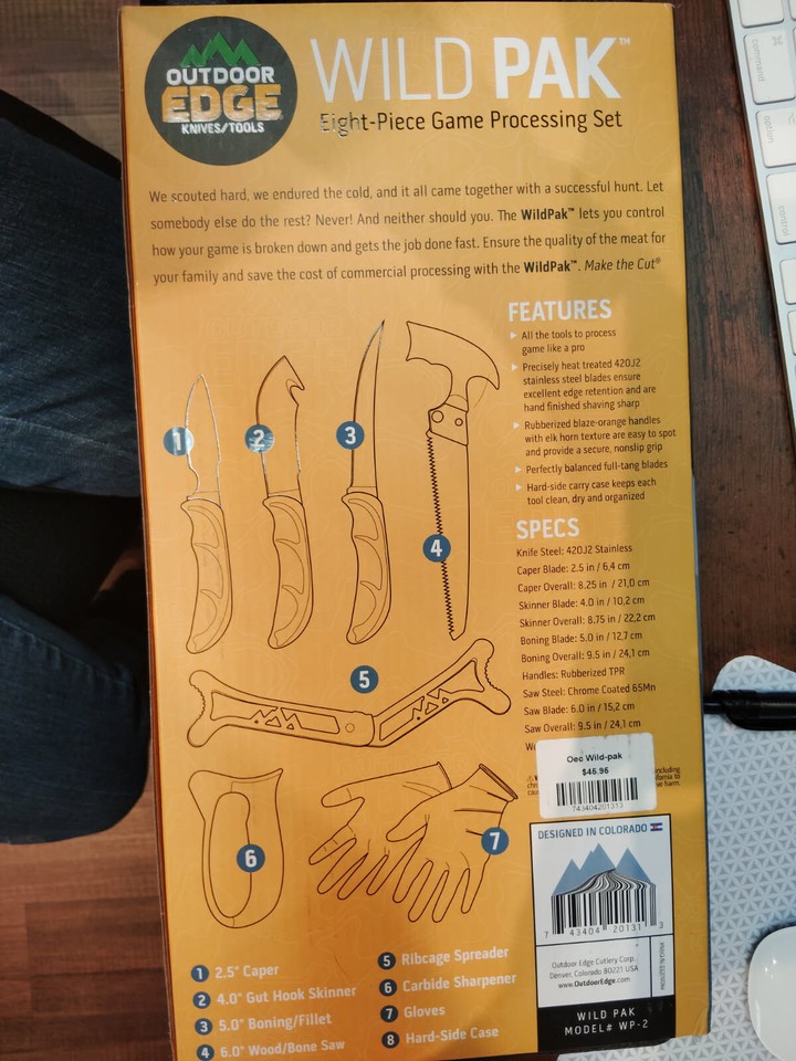 OUTDOOR EDGE WILD PAK EIGHT PC GAME PROCESSING KIT | eBay