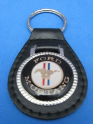 FORD MUSTANG AUTO LEATHER KEYCHAIN KEY CHAIN RING FOB #266 | eBay