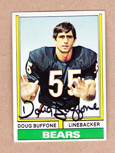 Doug Buffone (DEC) signed 1974 Topps card #117-Chicago Bears | eBay