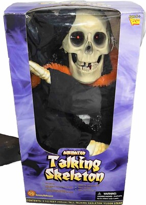 GEMMY 1998 Animated Singing 3.5 Foot Halloween Skeleton Groom Tested ...