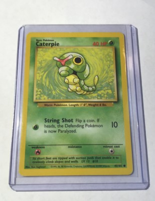 3x CATERPIE - Base Set - 45/102 - Common - Pokemon Card - Unlimited ...