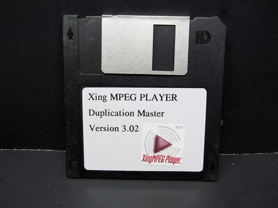 Xing MPEG Player, Version 3.02, Duplication MASTER, 3.5" Floppy Disk ...
