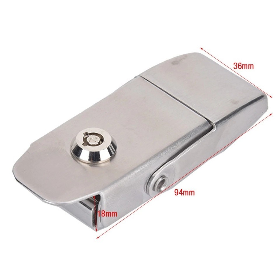 Stainless Steel Spring Loaded Latch Clip With Two Keys For Sliding ...
